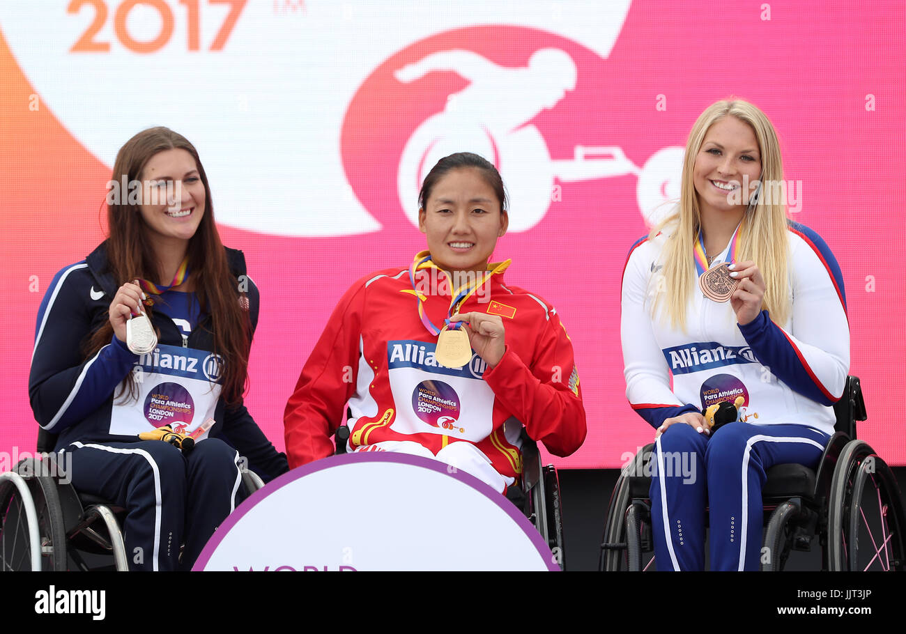 USA's Chelsea McClammer, China's Hongzhuan Zhou and Great Britain's ...