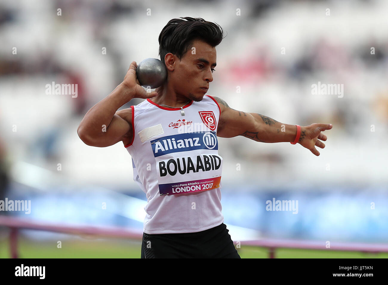 Turkey's Smaali Bouaabid competes in the Men's Shot Put F40 Final ...