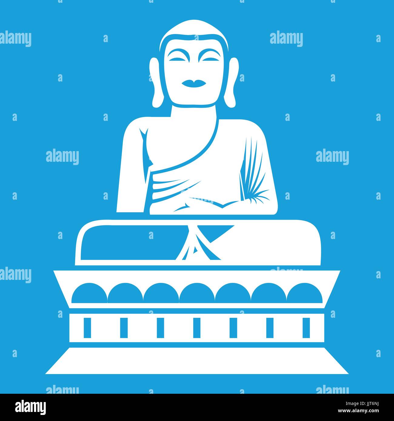 Buddha statue icon white Stock Vector Image & Art - Alamy