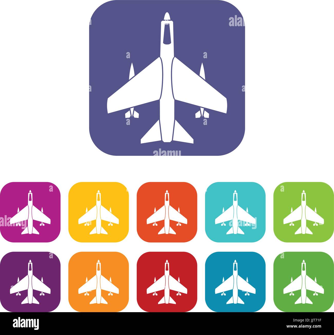 Armed fighter jet icons set Stock Vector Image & Art - Alamy