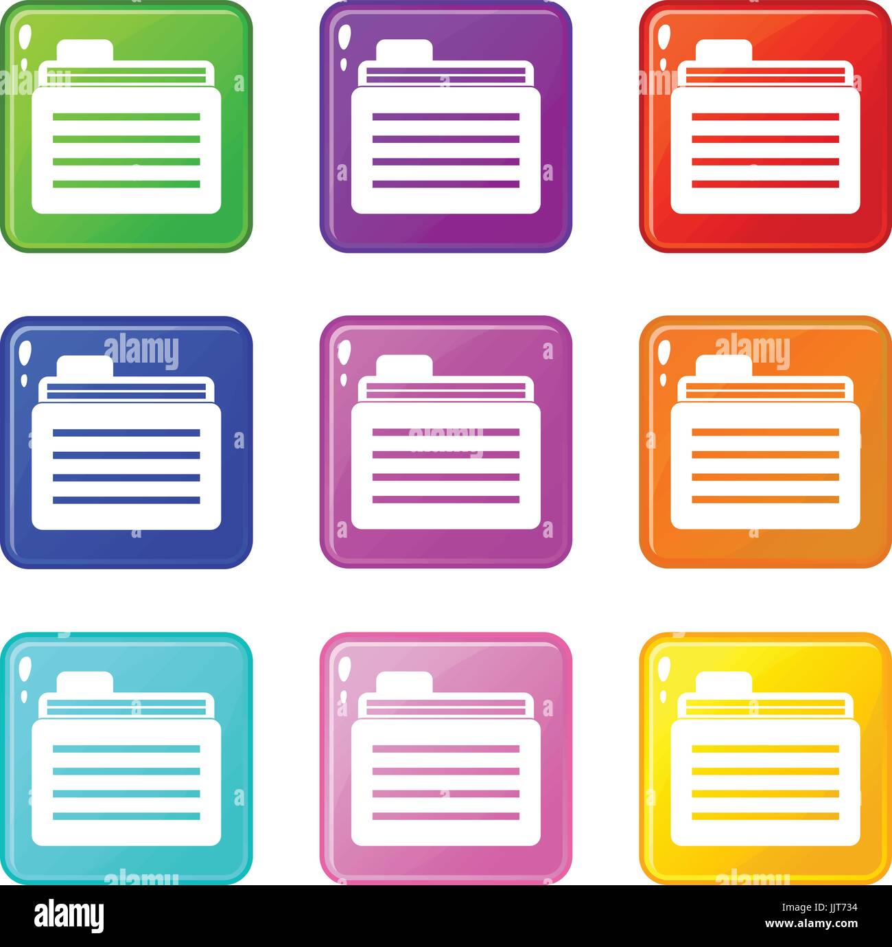 File folder set 9 Stock Vector Image & Art - Alamy