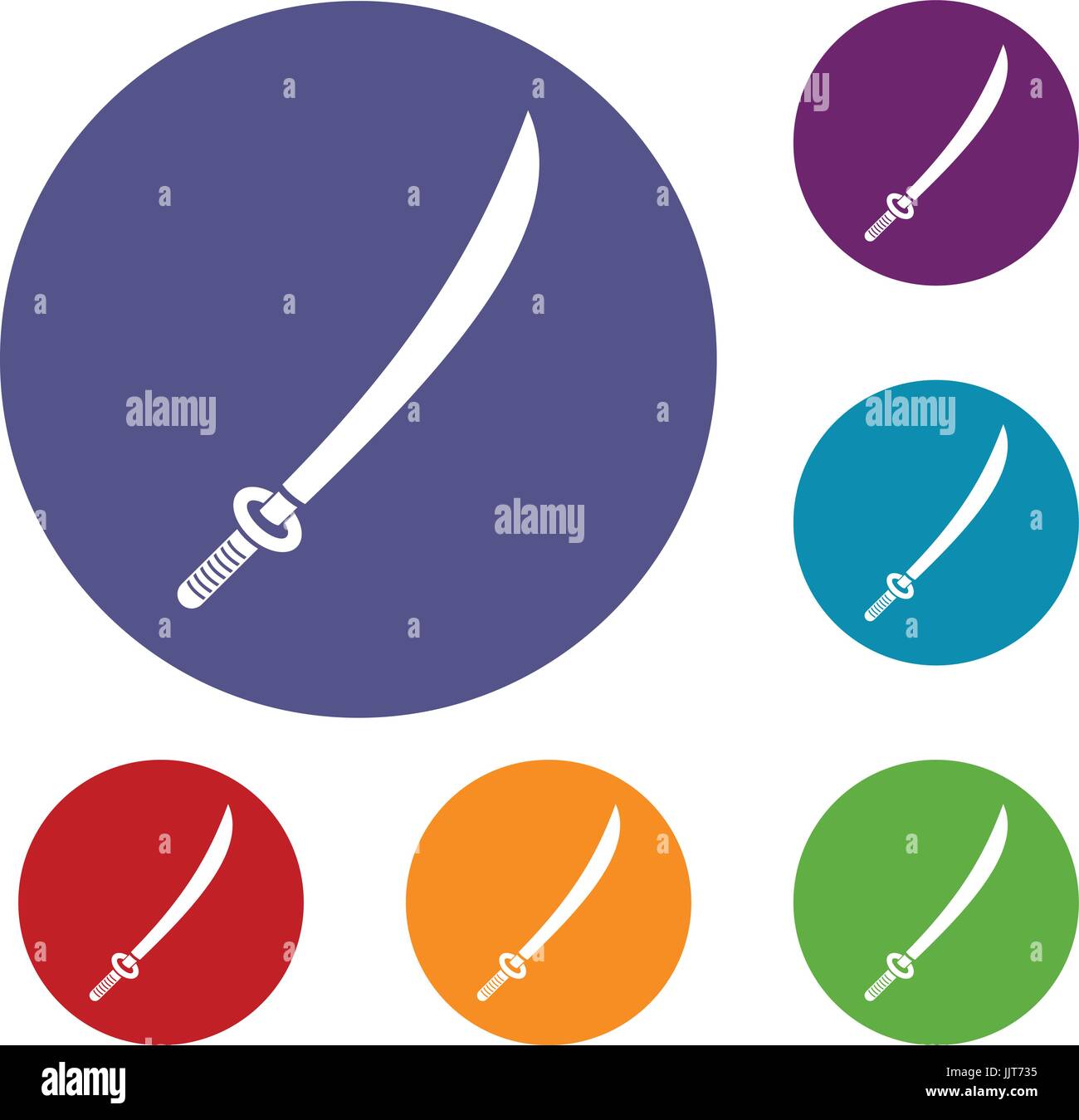 Katana icons set Stock Vector Image & Art - Alamy