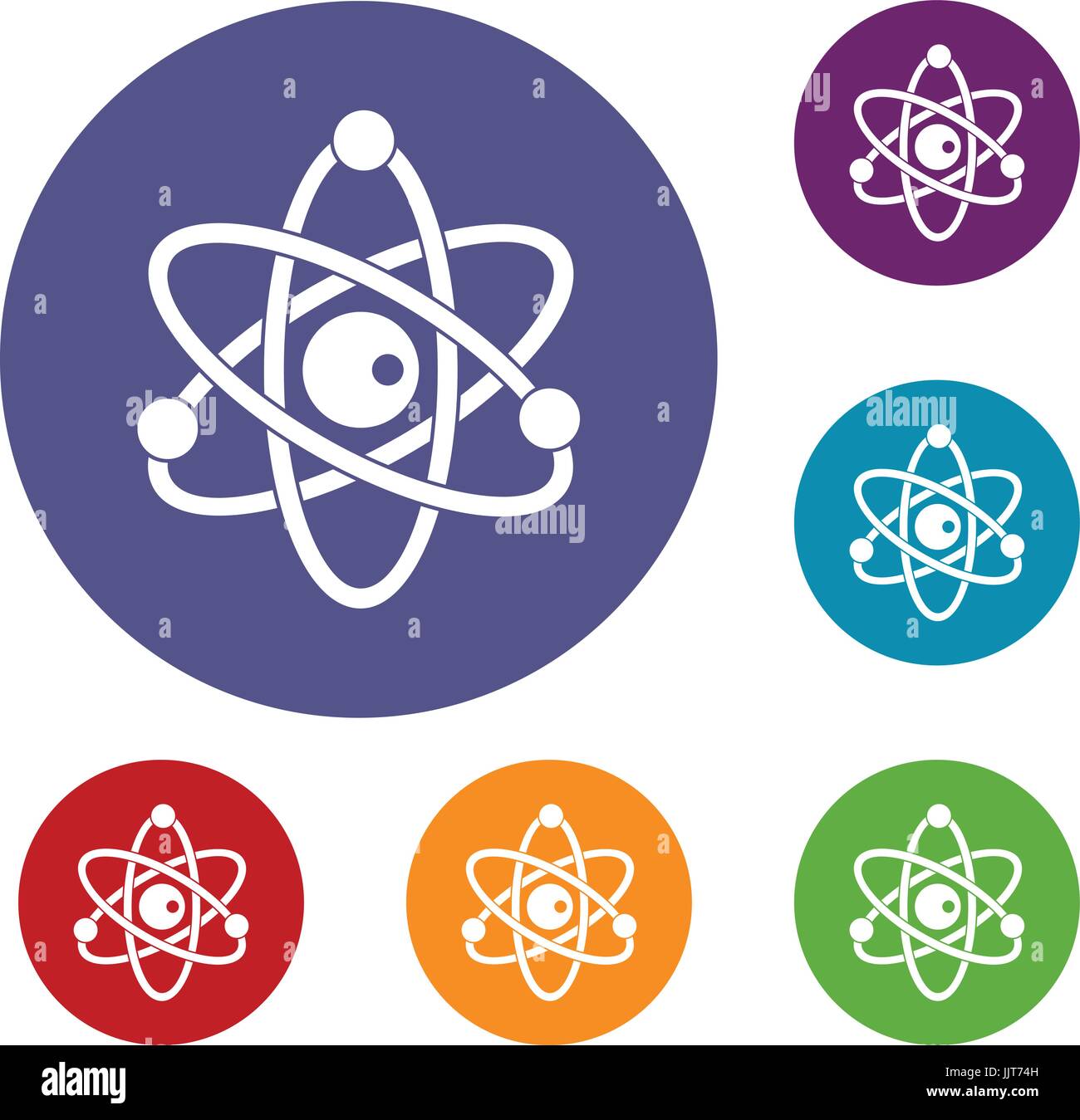 Atomic model icons set Stock Vector Image & Art - Alamy