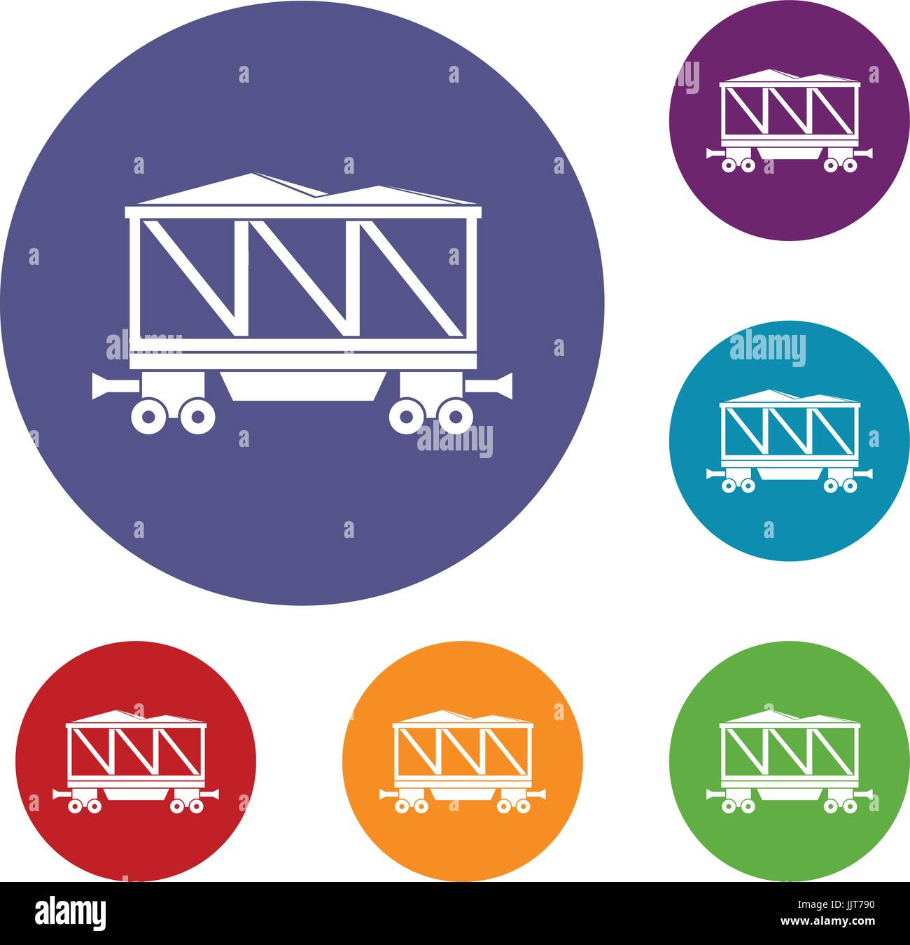 Railway wagon icons set Stock Vector Image & Art - Alamy