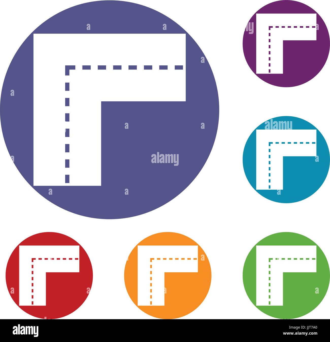 Turning road icons set Stock Vector Image & Art - Alamy