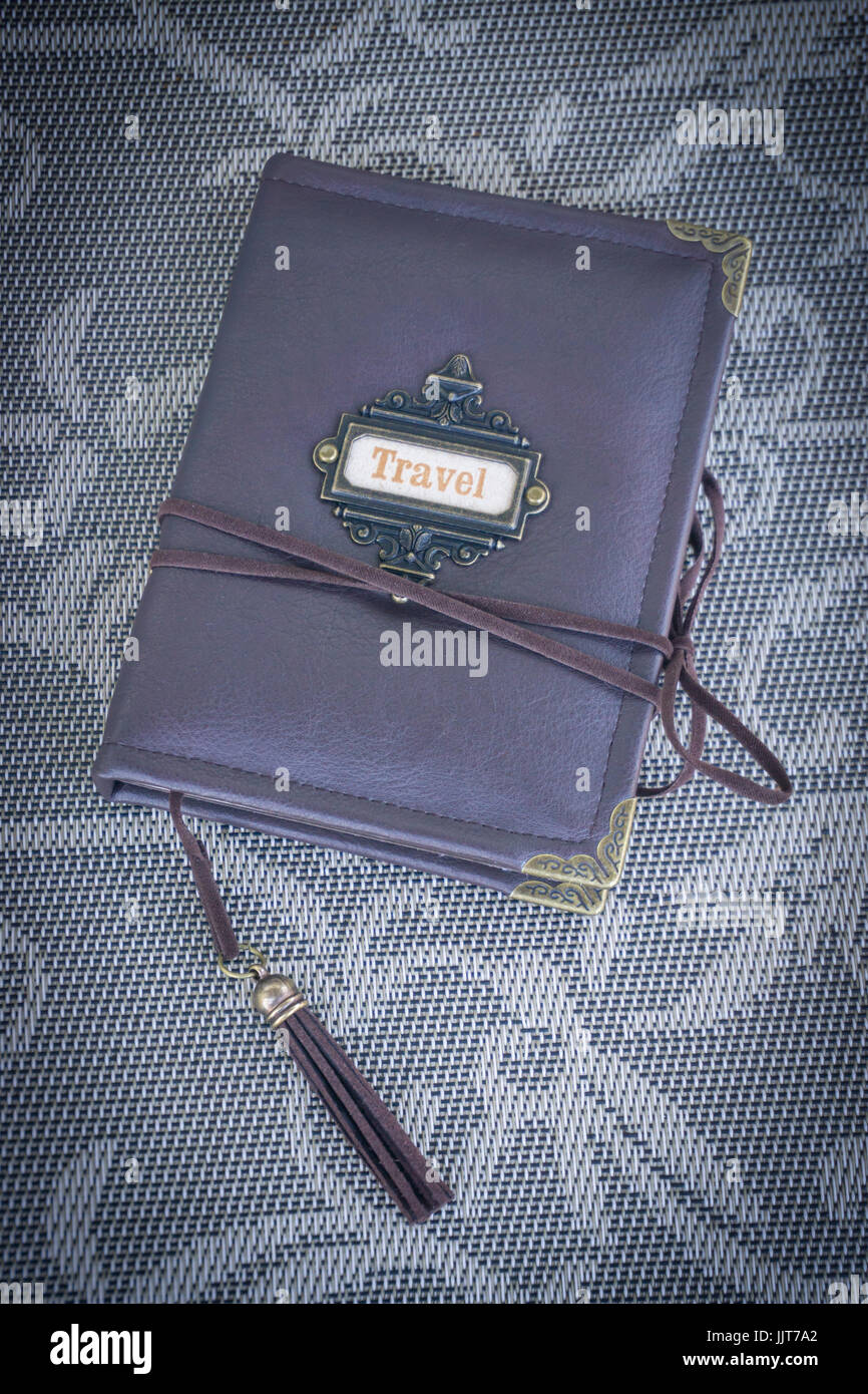 Brown leather handmade scrapbooking notebook for travellers scraps and ...