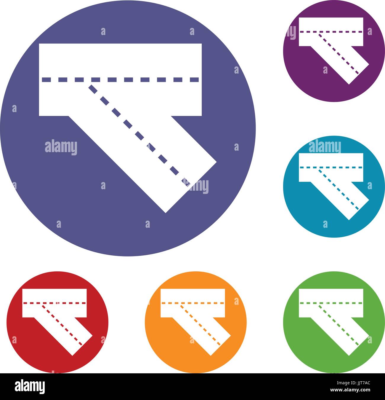 Turn road icons set Stock Vector Image & Art - Alamy