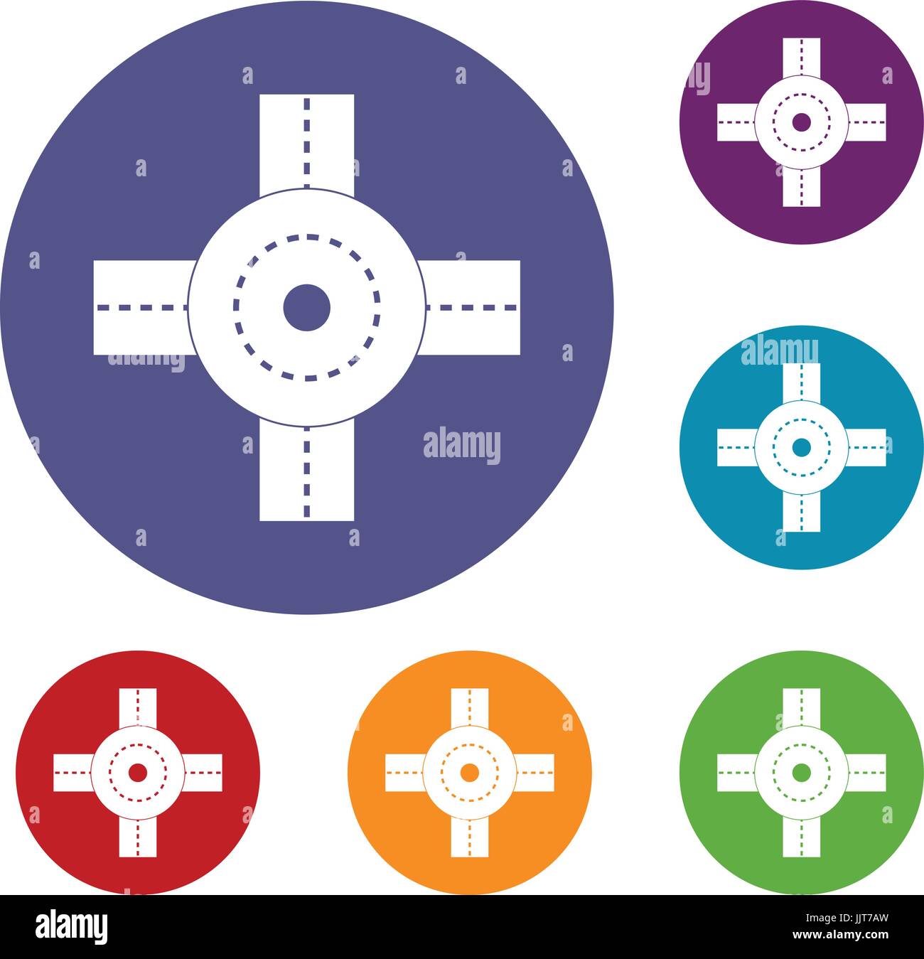 Road markings junction Stock Vector Images - Alamy