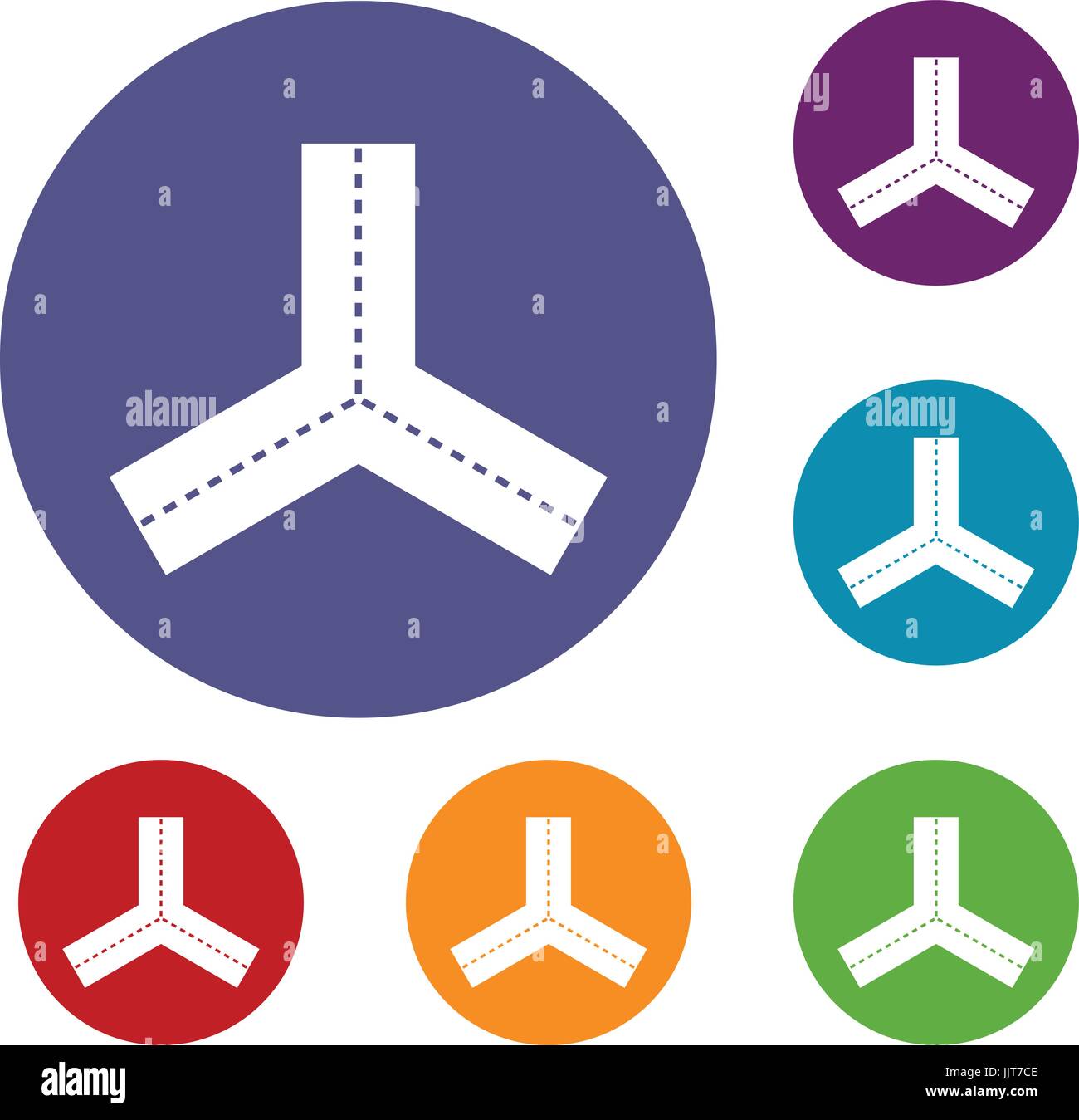 Three roads icons set Stock Vector Image & Art - Alamy