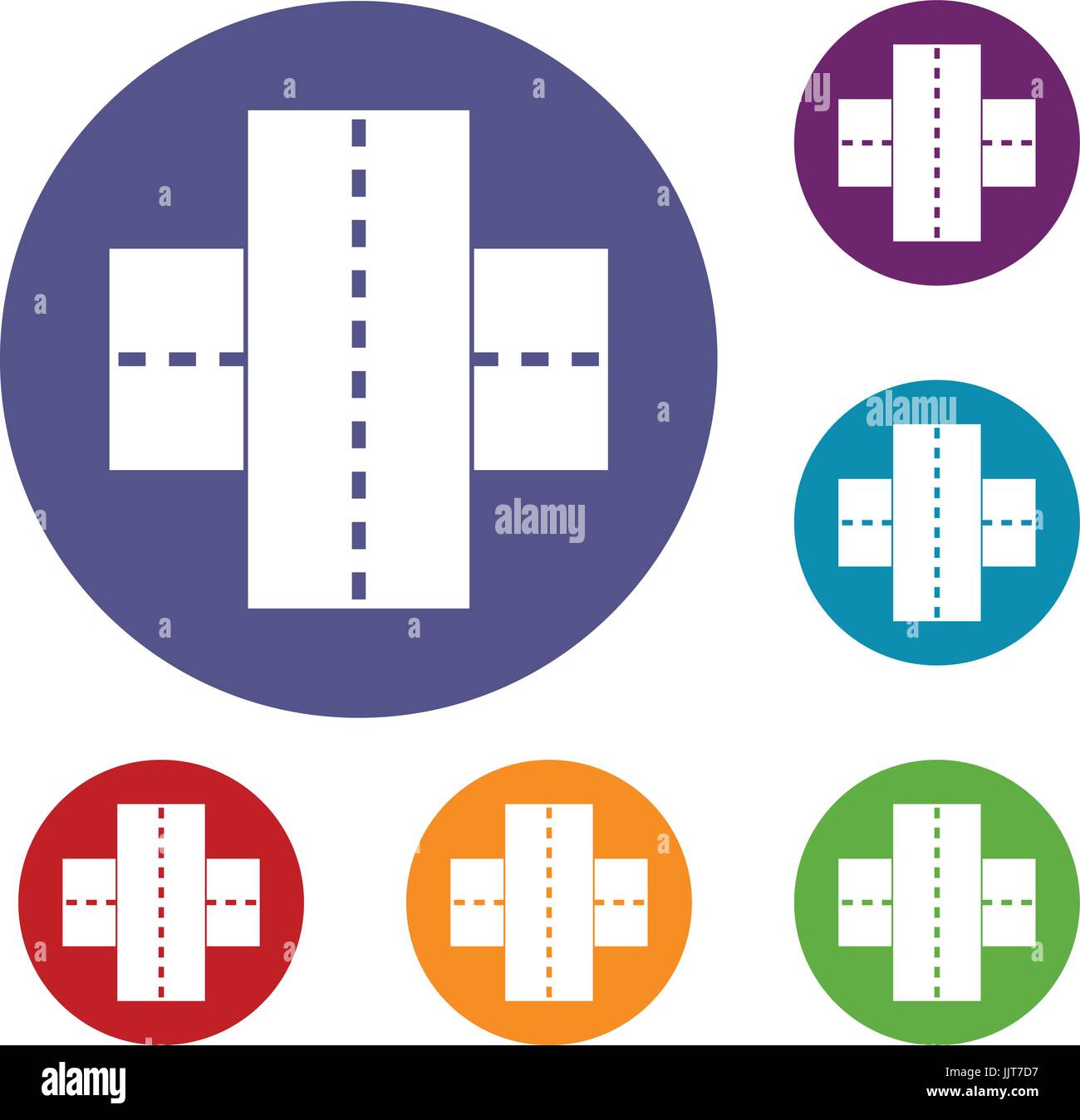 Two roads icons set Stock Vector Image & Art - Alamy