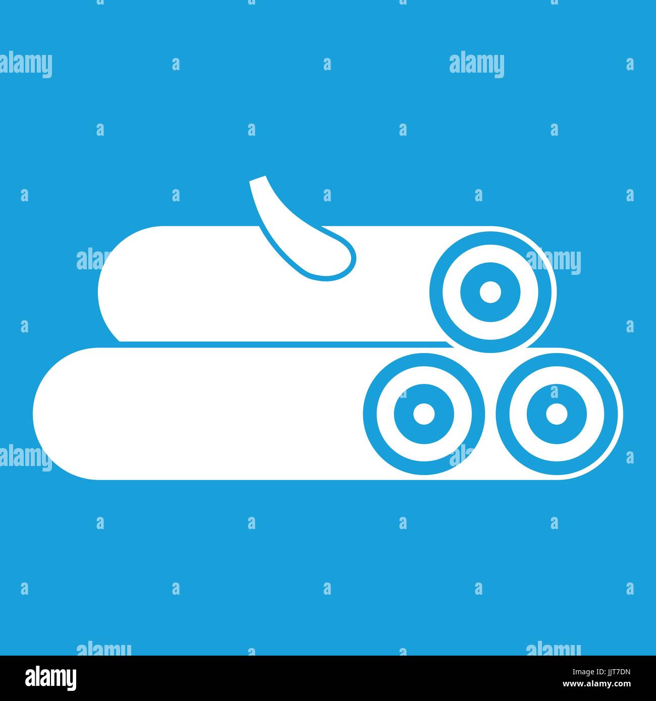 Wooden logs icon white Stock Vector Image & Art - Alamy