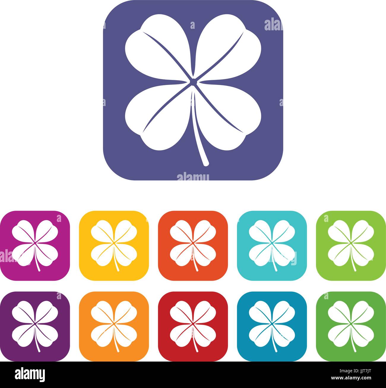 Clover leaf icons set Stock Vector Image & Art - Alamy