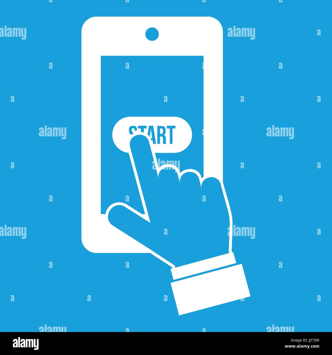 Playing games on smartphone icon white Stock Vector Image & Art - Alamy