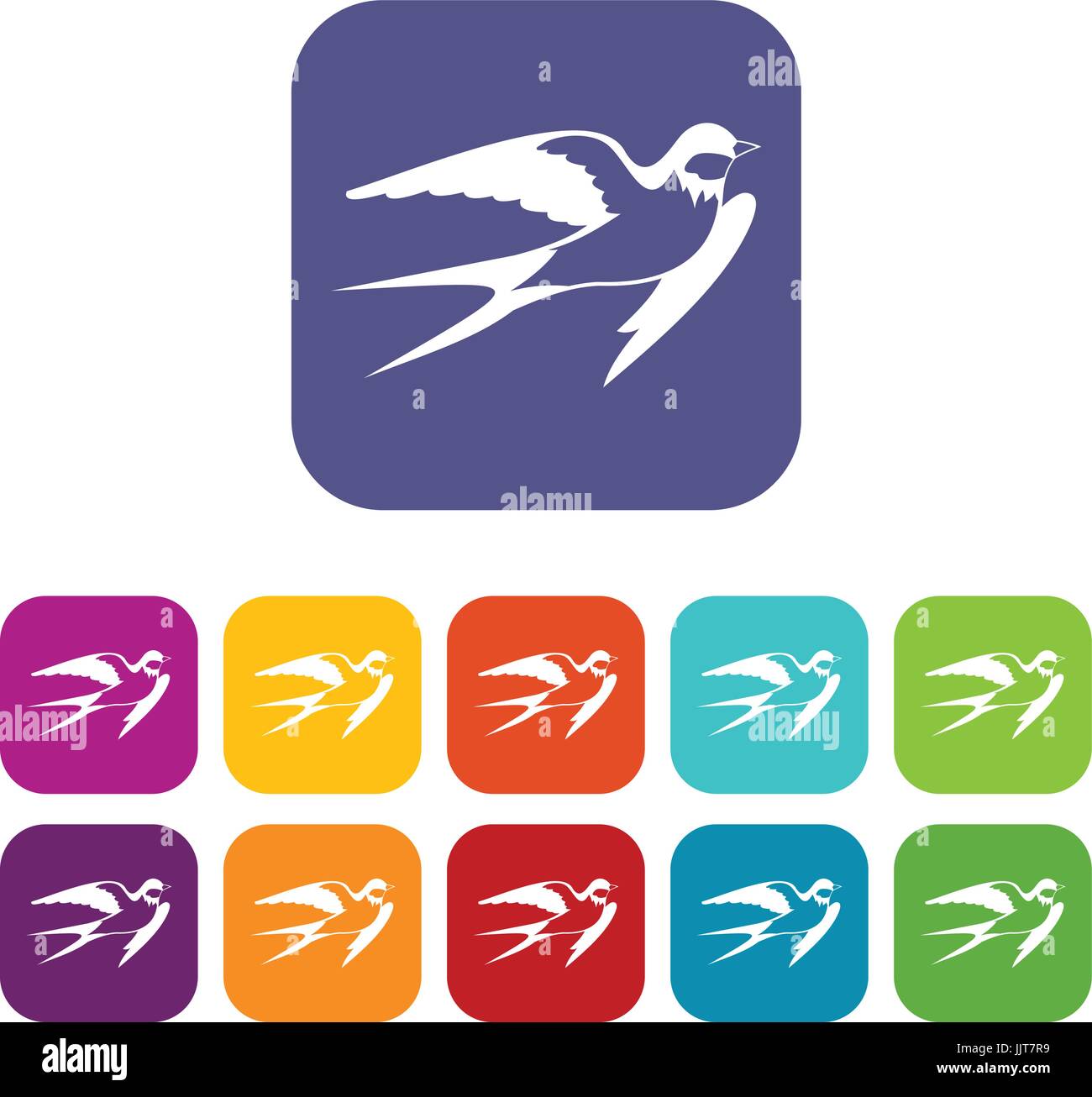 Barn swallow icons set Stock Vector Image & Art - Alamy