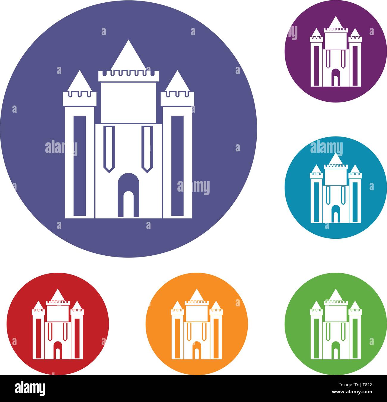 Ancient fort icons set Stock Vector Image & Art - Alamy