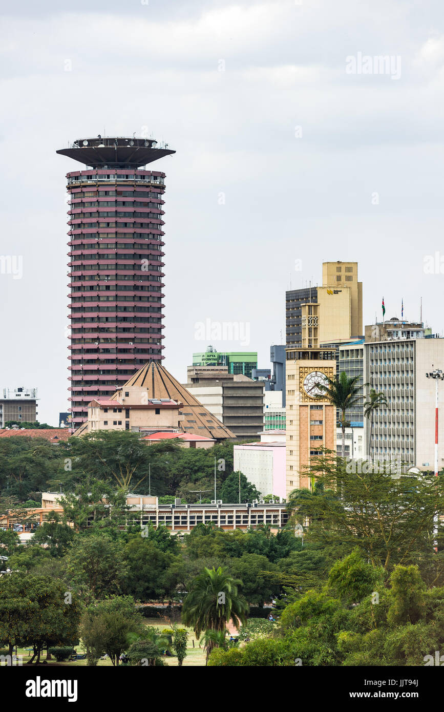 Nairobi City Skyline With Kenyatta International Convention Centre KICC ...
