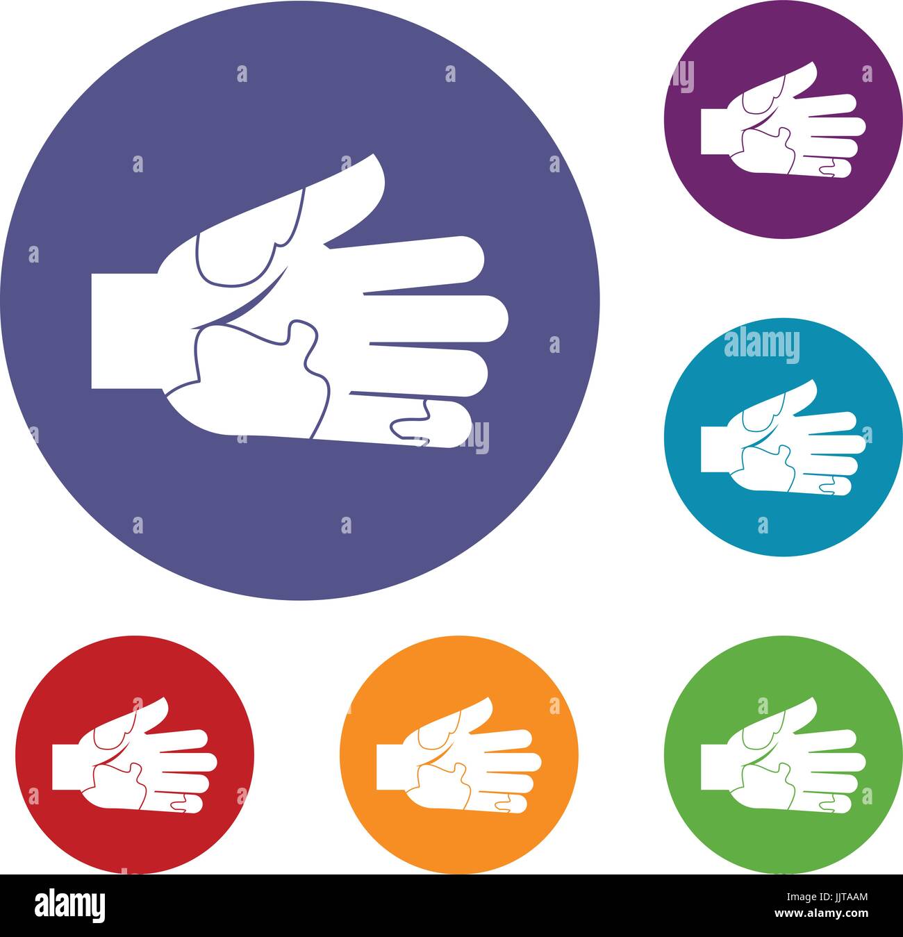 Hand with stains icons set Stock Vector Image & Art - Alamy