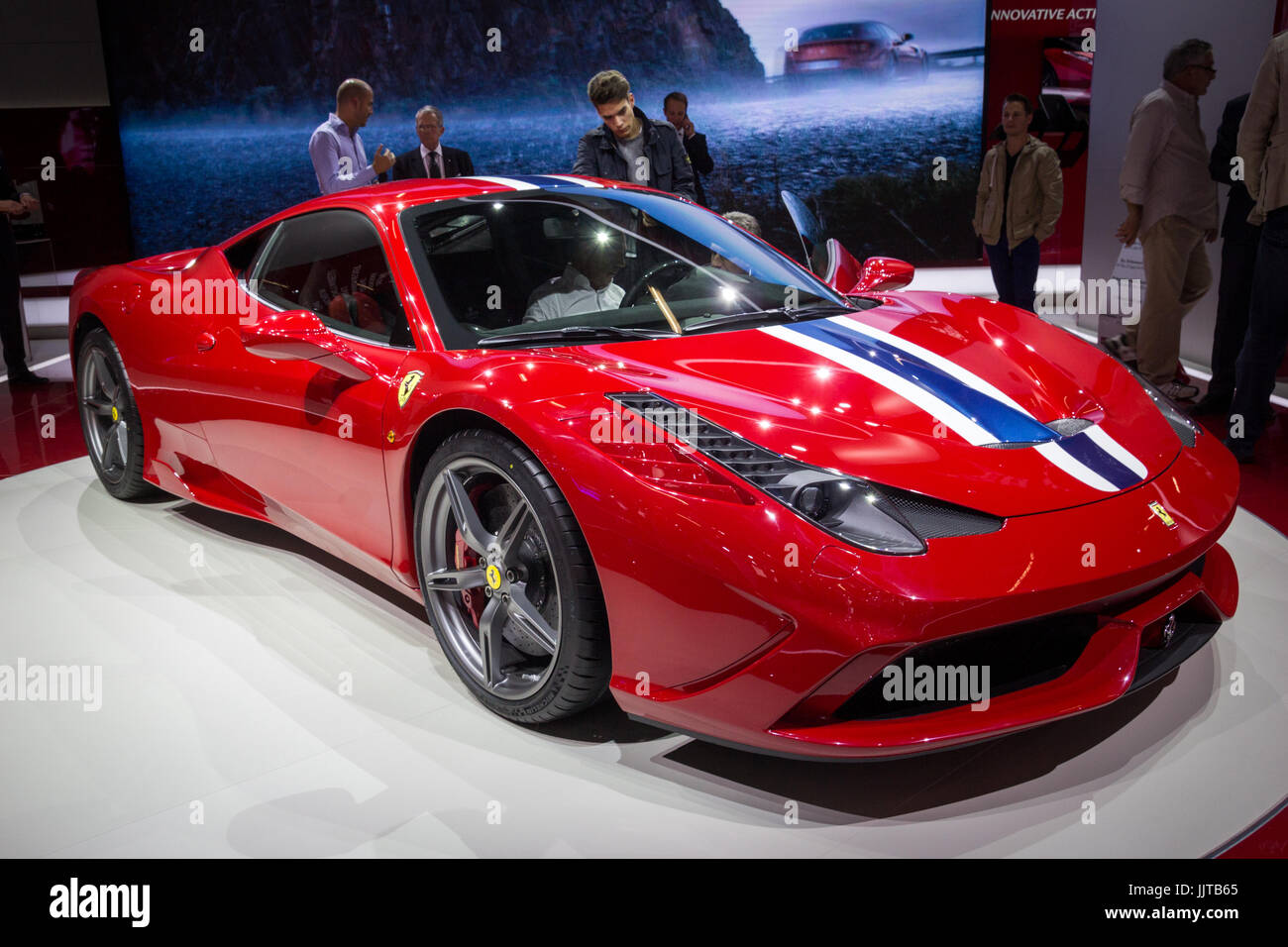 FRANKFURT, GERMANY - SEP 13, 2013: Ferrari 458 Speciale sports car at ...