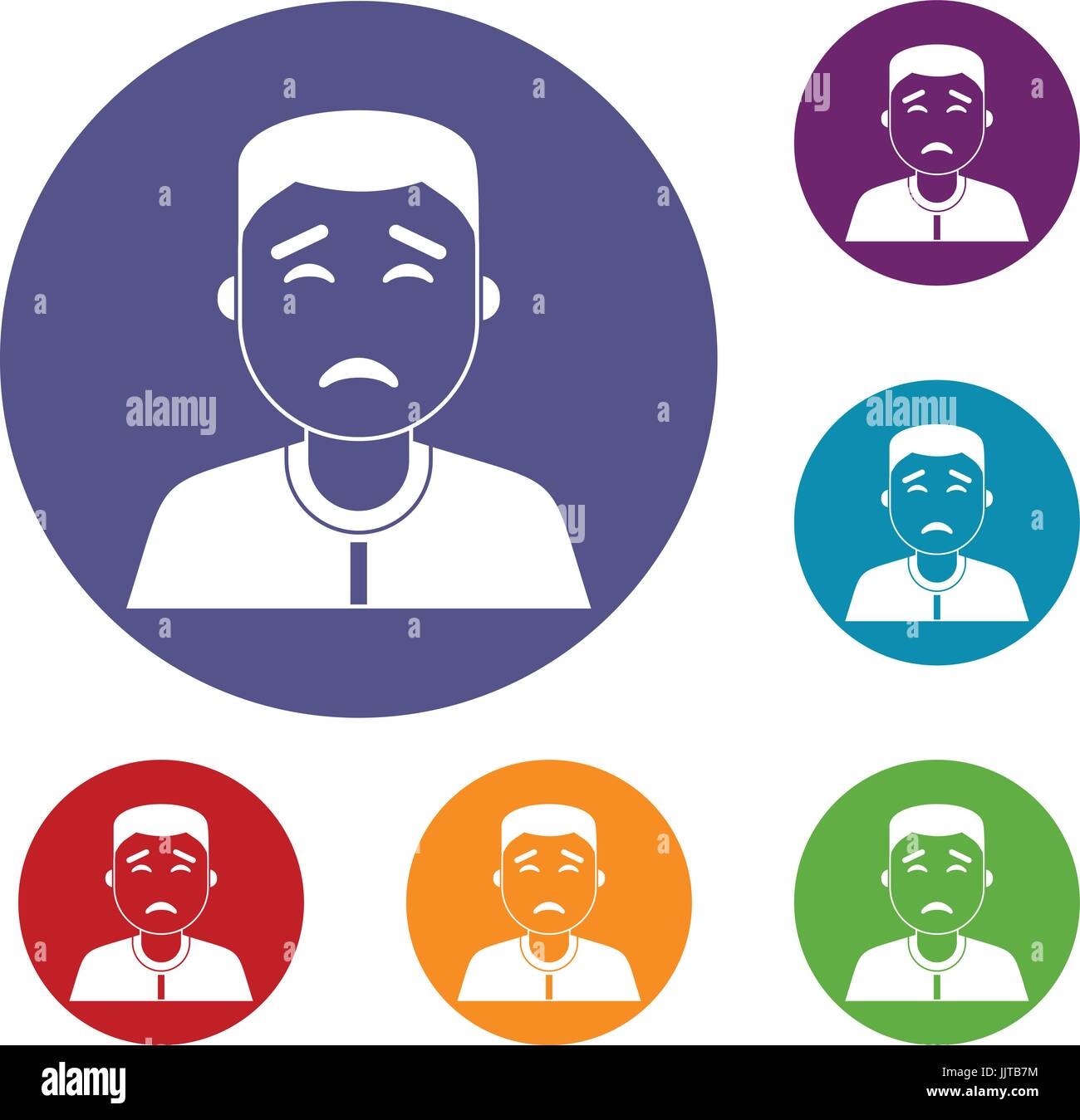 Asian man icons set Stock Vector Image & Art - Alamy