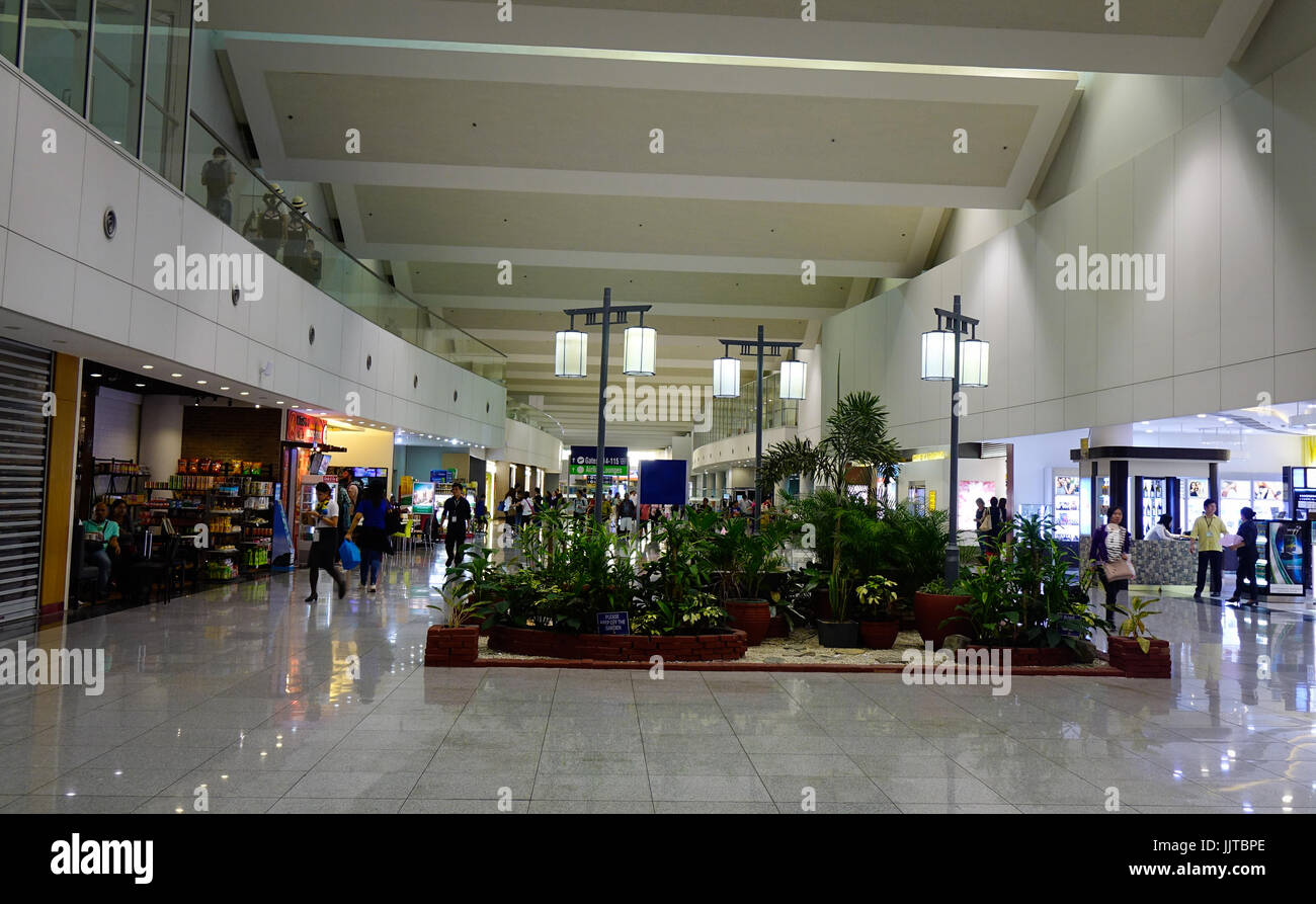 Manila, Philippines - Apr 14, 2017. Interior of Departure Hall of NAIA ...