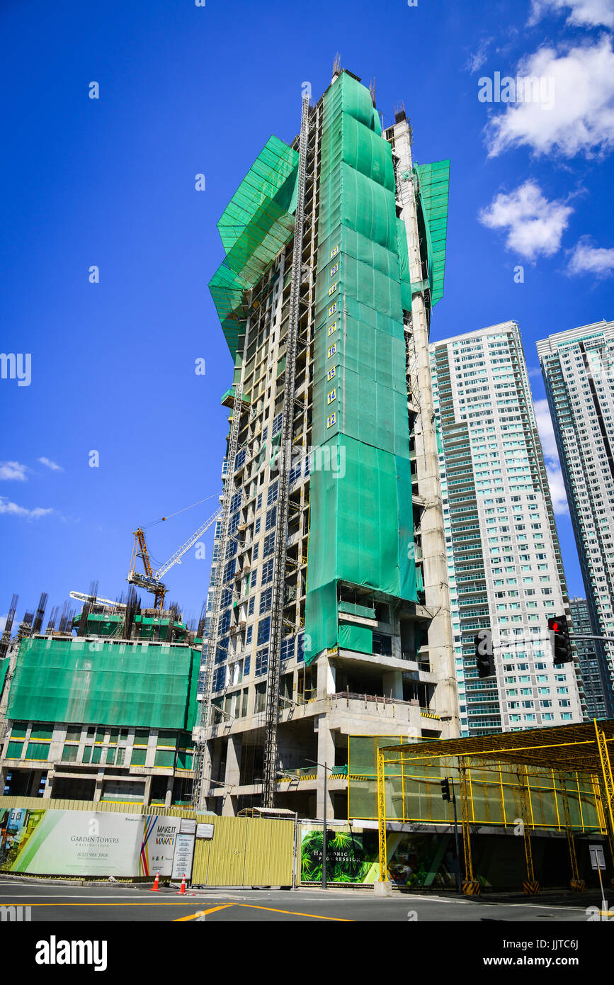 Manila, Philippines - Apr 14, 2017. Construction site located at Makati ...