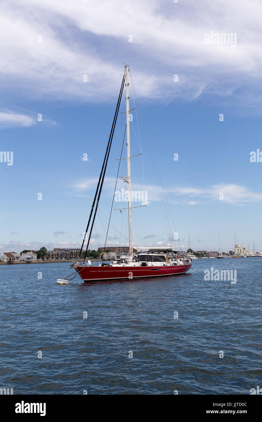 Modern Sailboats in Harbor Stock Photo - Alamy