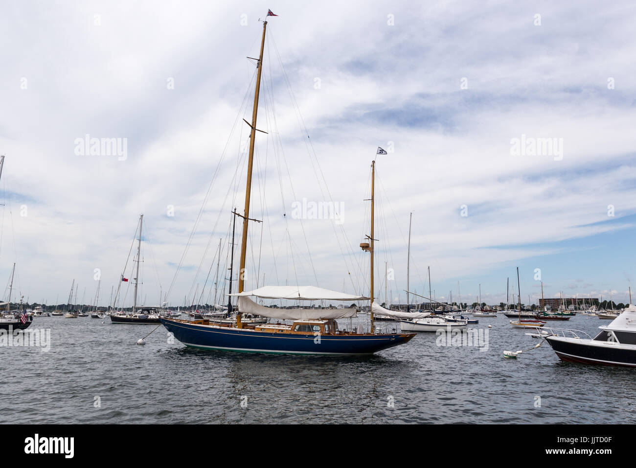 Modern Sailboats in Harbor Stock Photo - Alamy