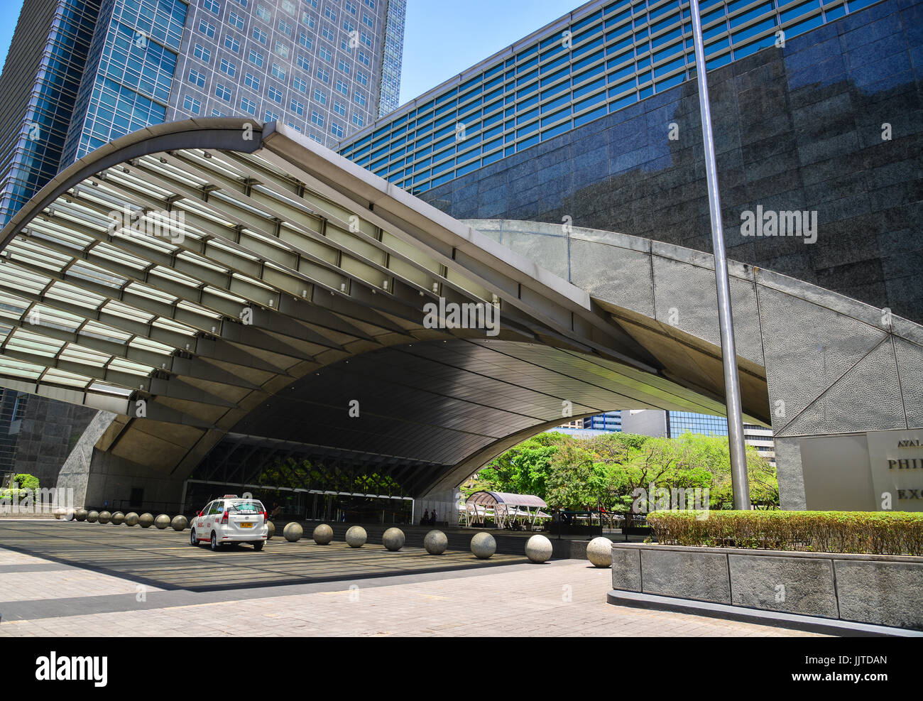 Manila, Philippines - Apr 14, 2017. Modern buildings at business ...