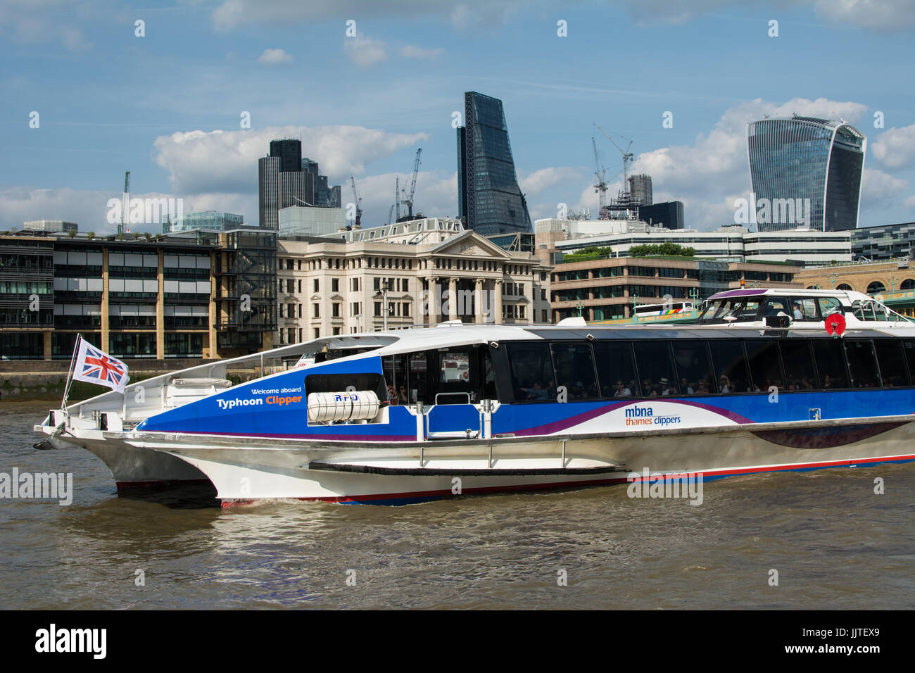 River boat on Thames London Stock Photo - Alamy