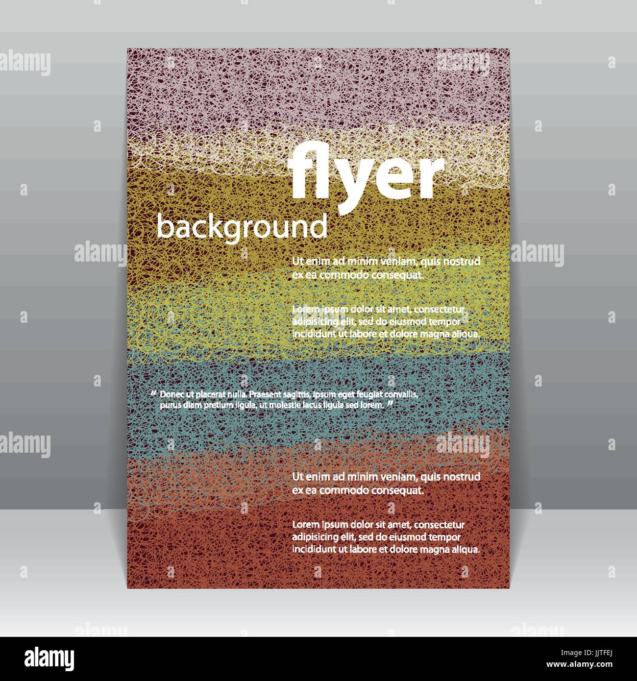 Flyer or Cover Design with Abstract Rings Pattern Stock Vector Image ...