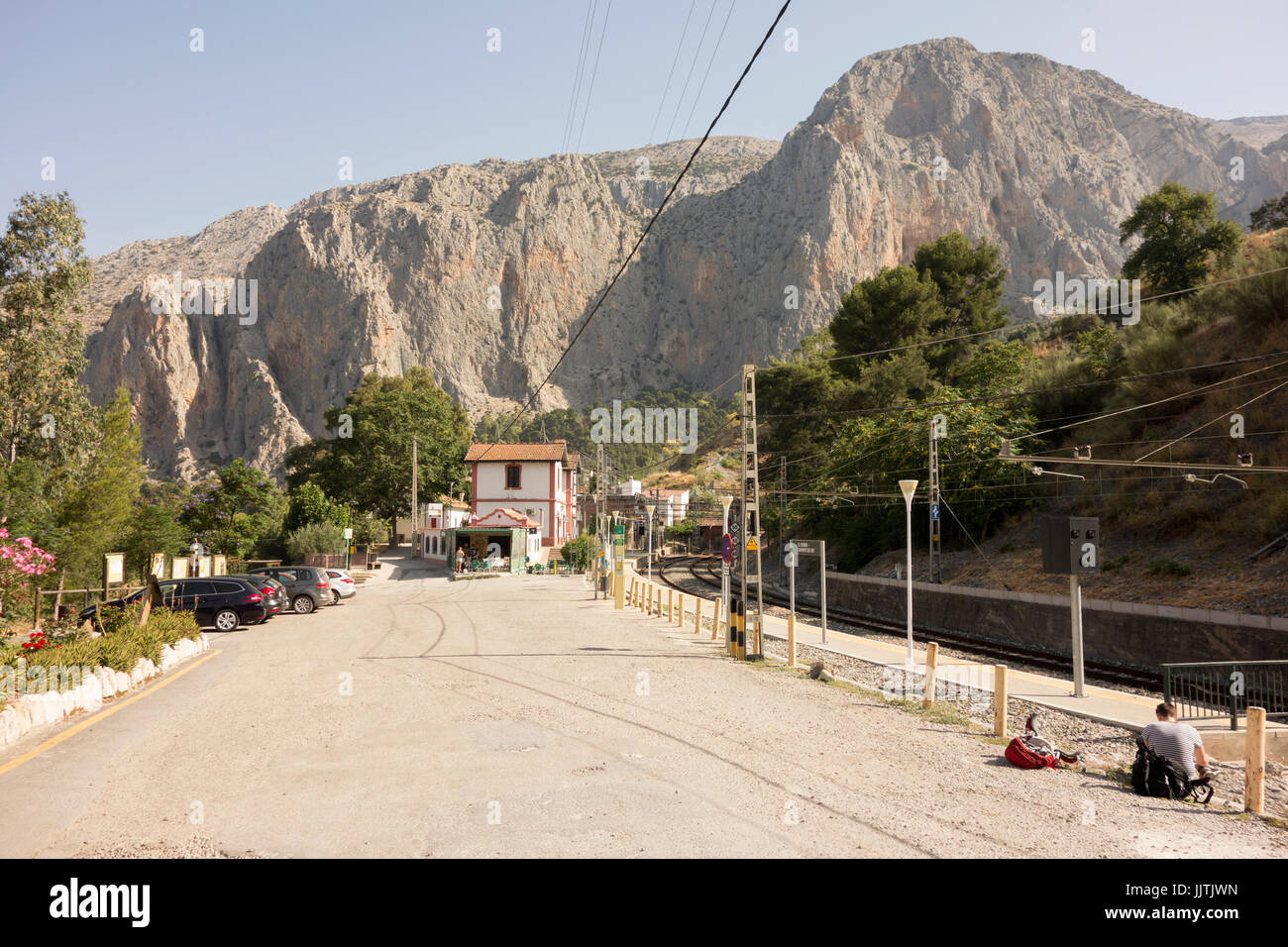 El Churro railway station in Spain on the Costa Del Sol Stock Photo - Alamy