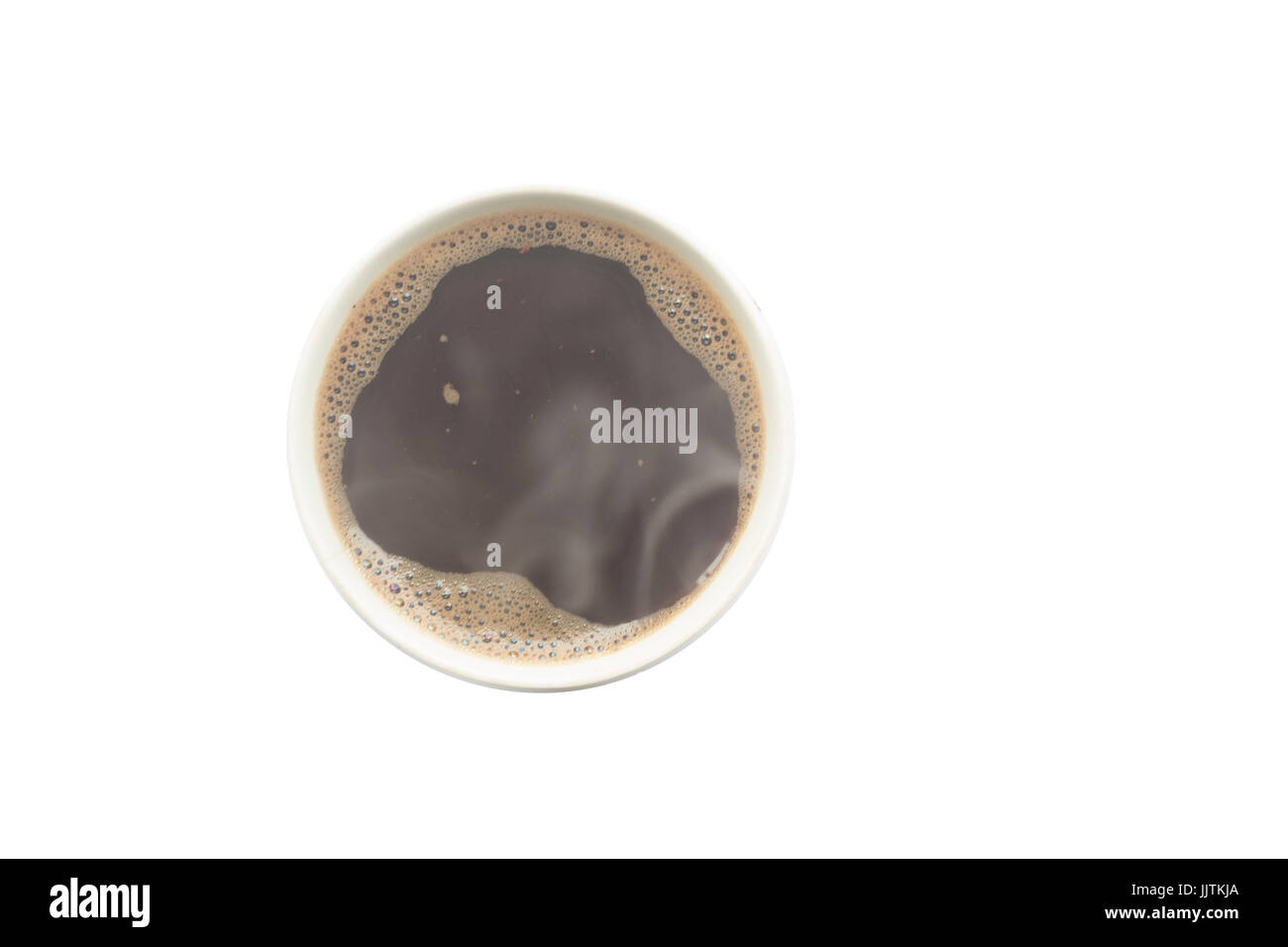 Vapour under a cup of a coffee. Isolated on a white background Stock ...