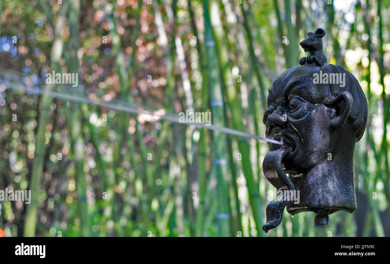 LAKE GARDA ITALY GARDONE THE HELLER GARDEN SCULPTURE OF A HEAD WITH A ...