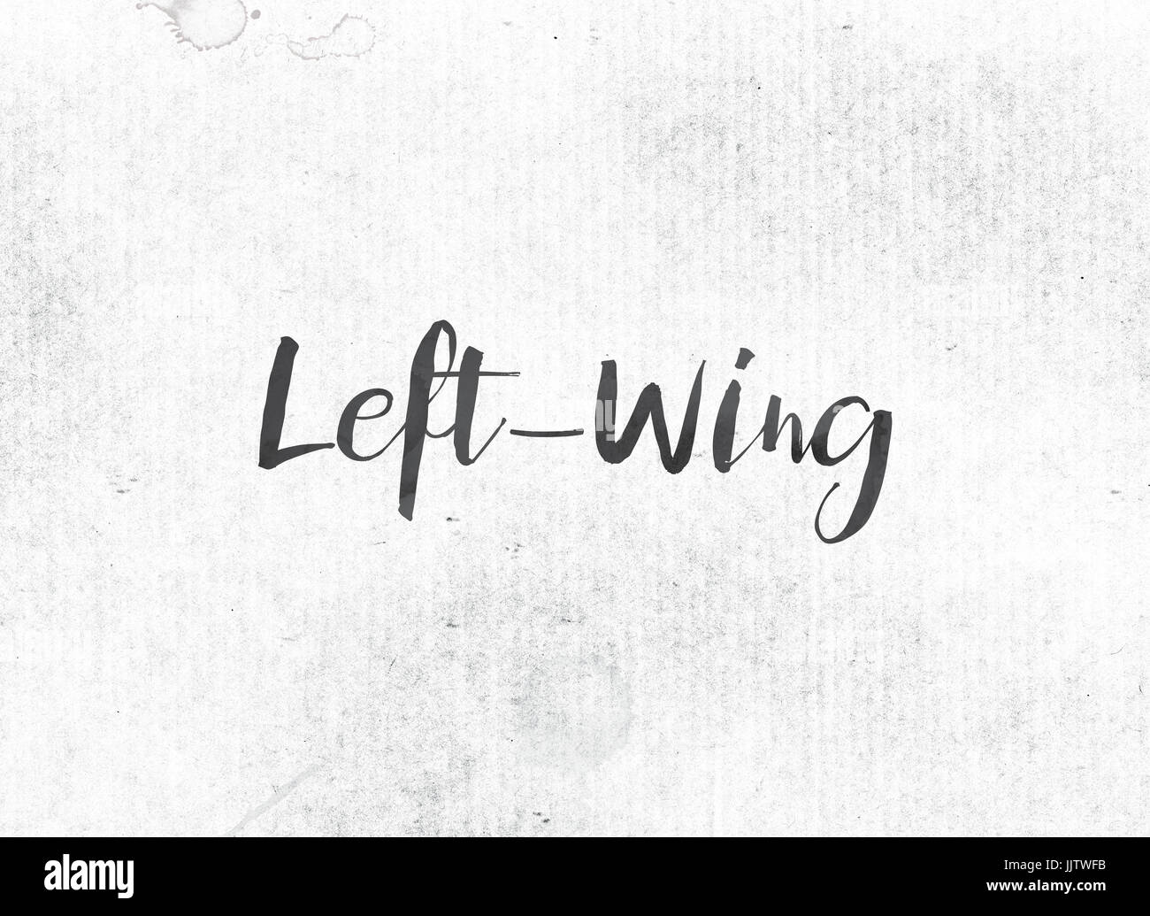The word Left-Wing concept and theme painted in black ink on a ...