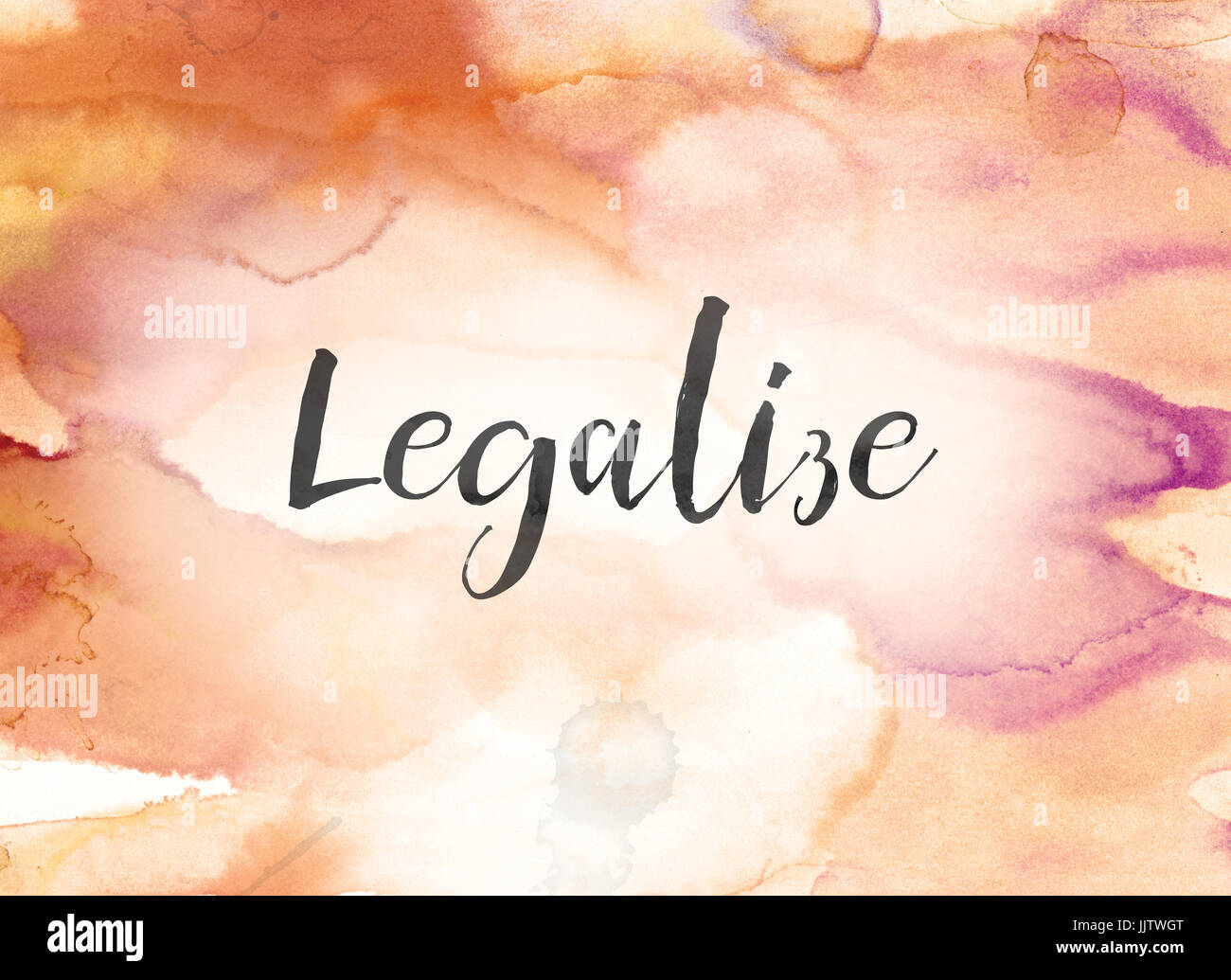 The word Legalize concept and theme written in black ink on a colorful ...