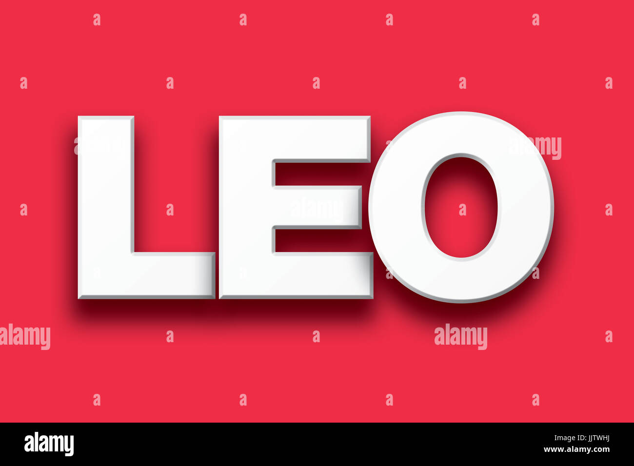 The word Leo concept written in white type on a colorful background ...