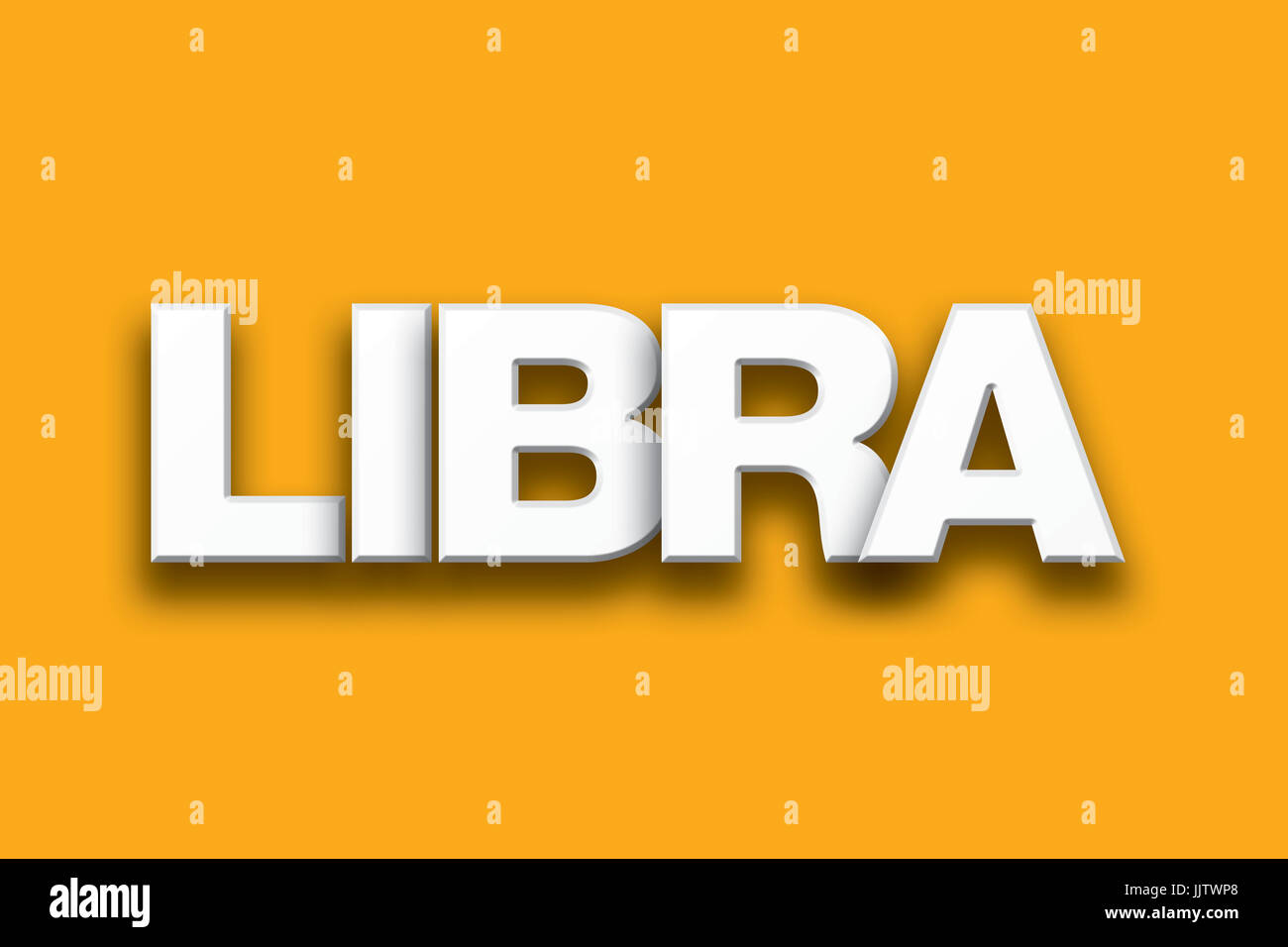 The word Libra concept written in white type on a colorful background ...
