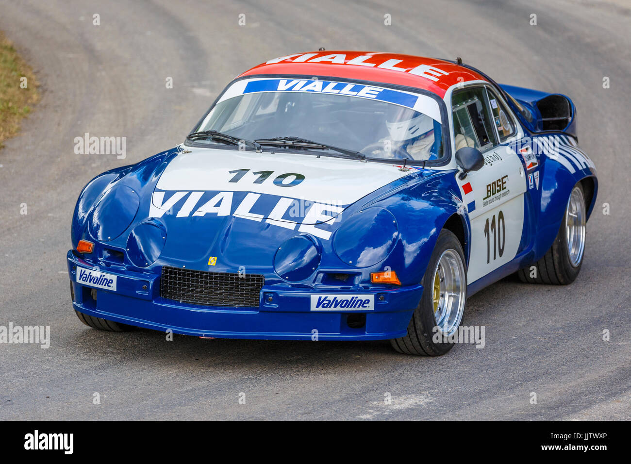 1977 Renault Alpine A110 rallycross car with driver John Wheeler at the ...