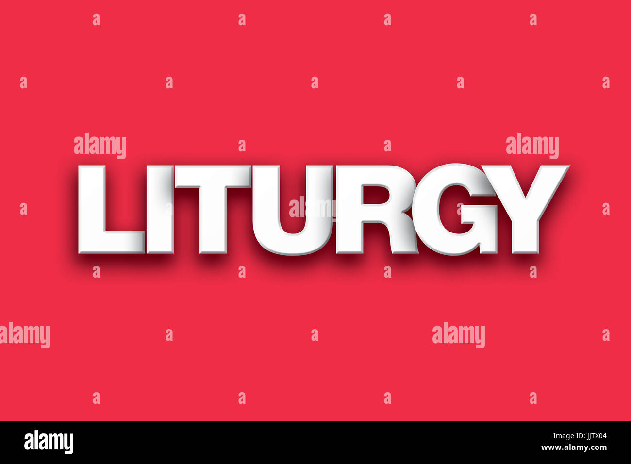 The word Liturgy concept written in white type on a colorful background ...