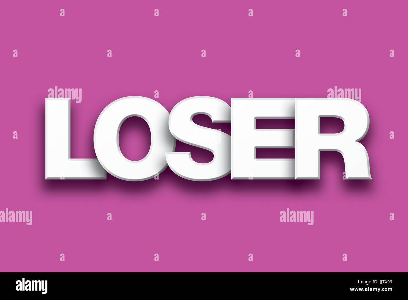The word Loser concept written in white type on a colorful background ...