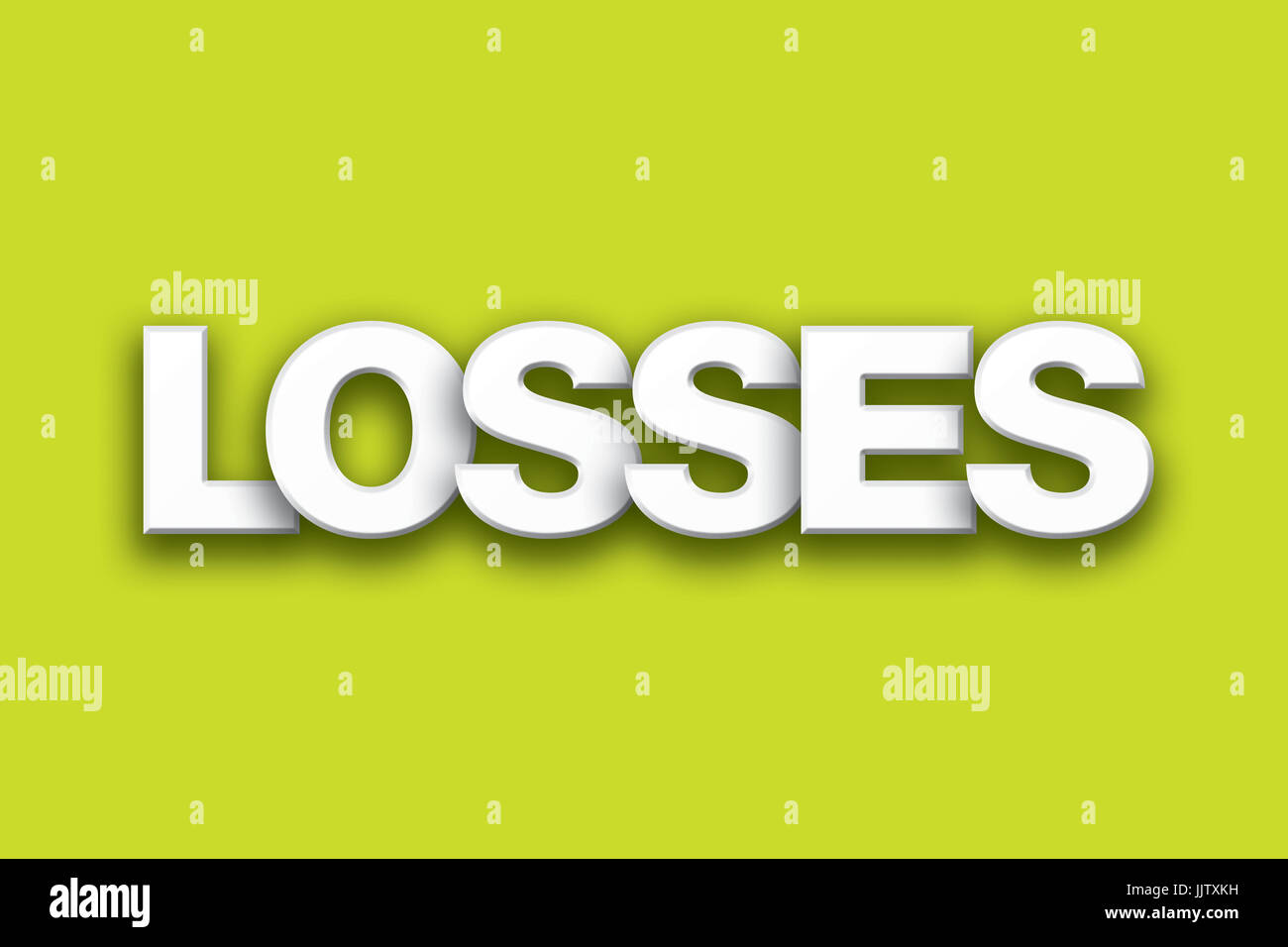The word Losses concept written in white type on a colorful background ...
