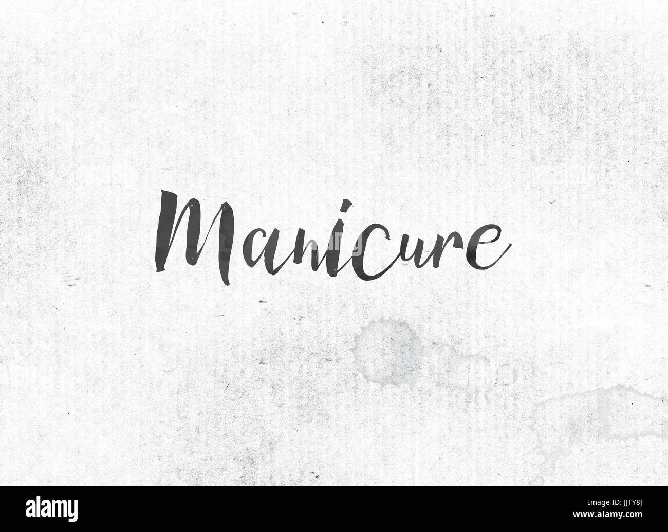The word Manicure concept and theme painted in black ink on a ...