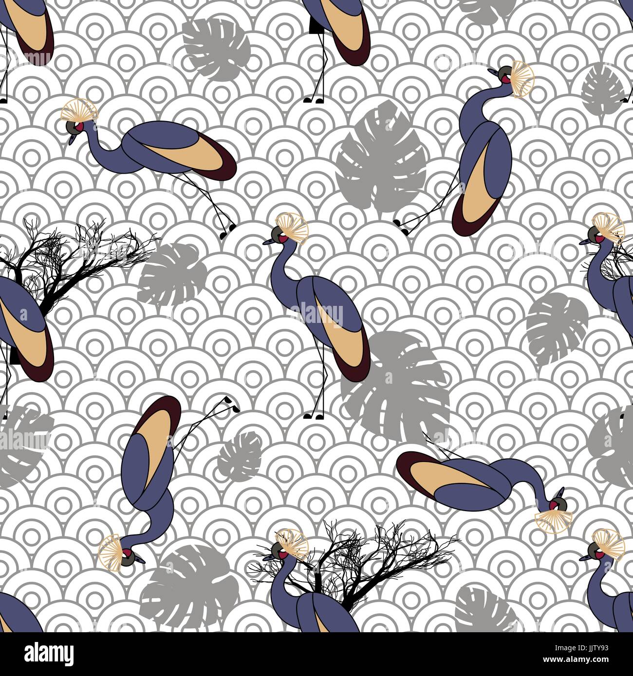 Chinese art crane Stock Vector Images - Alamy