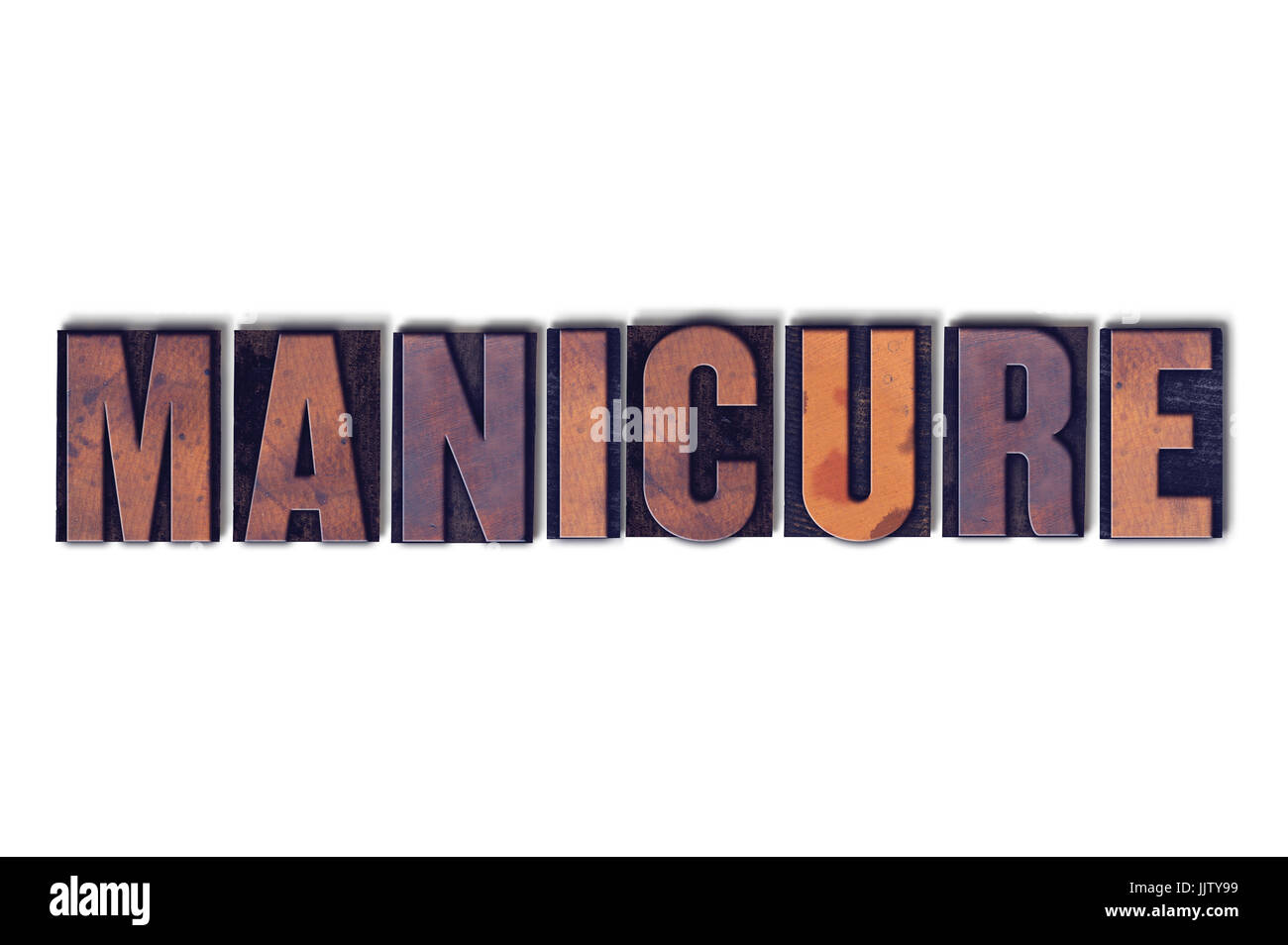 The word Manicure concept and theme written in vintage wooden ...