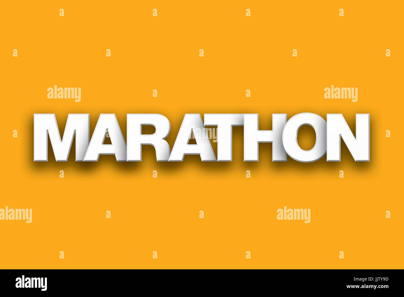 The word Marathon concept written in white type on a colorful ...