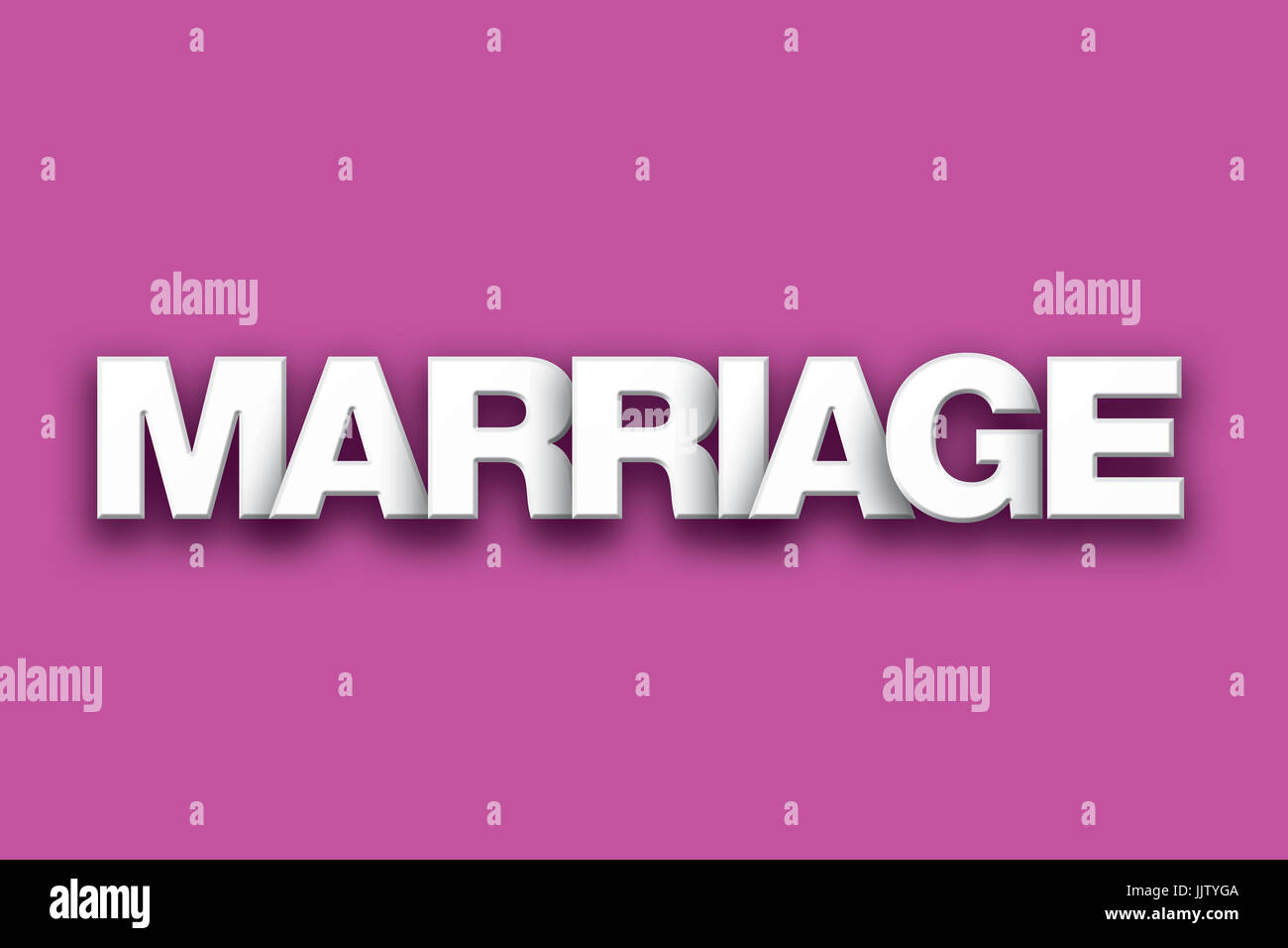 The word Marriage concept written in white type on a colorful ...