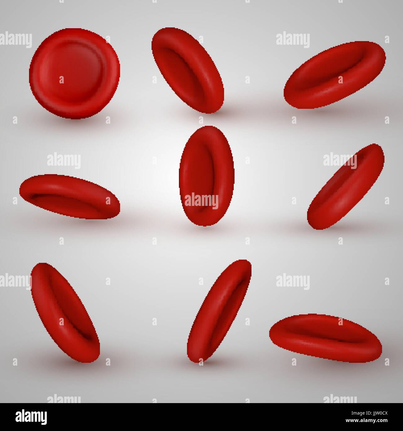 Microscope blood red white cells Stock Vector Images - Alamy
