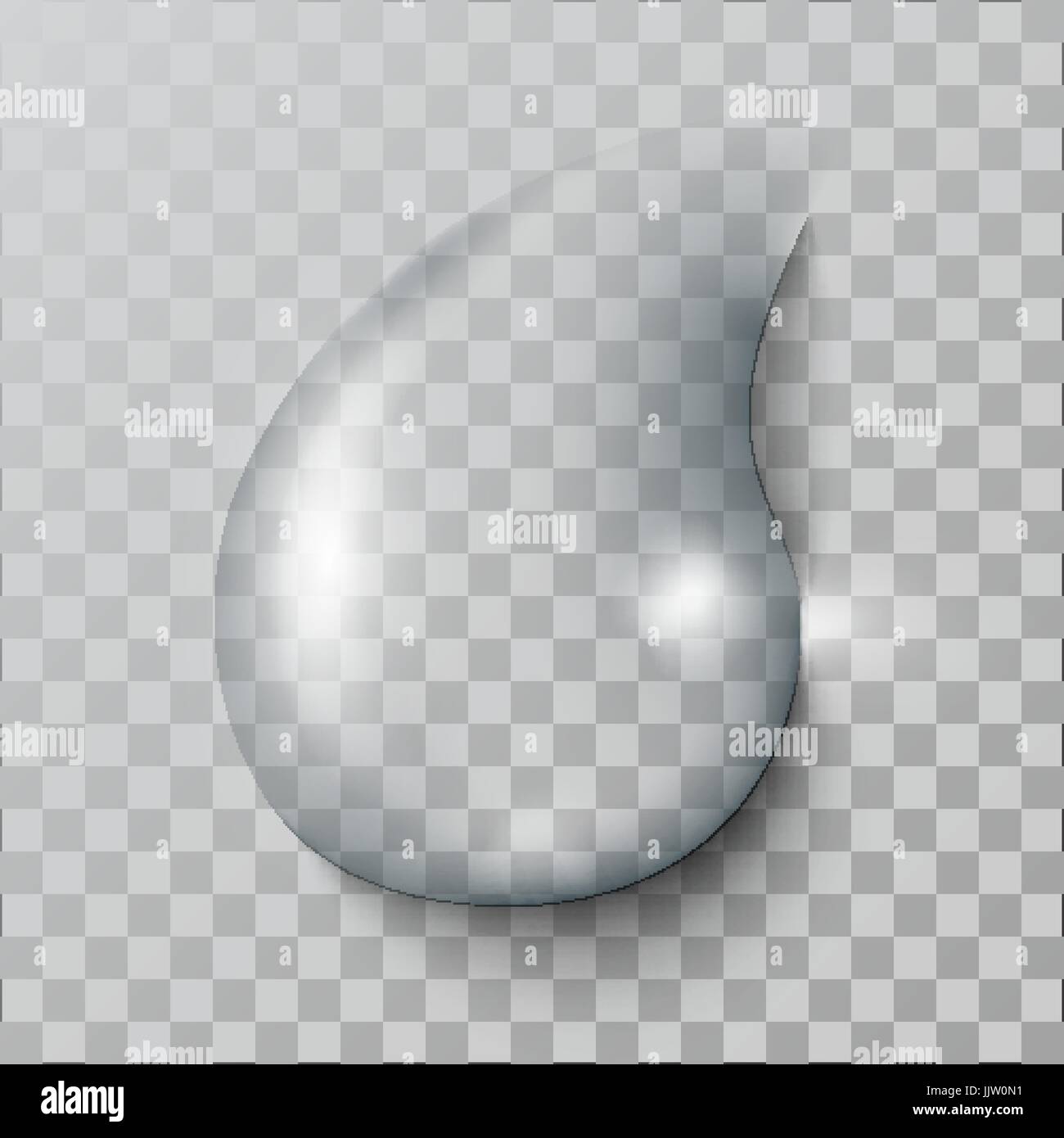 A realistic water drop, with shadows, reflections and flares Stock ...