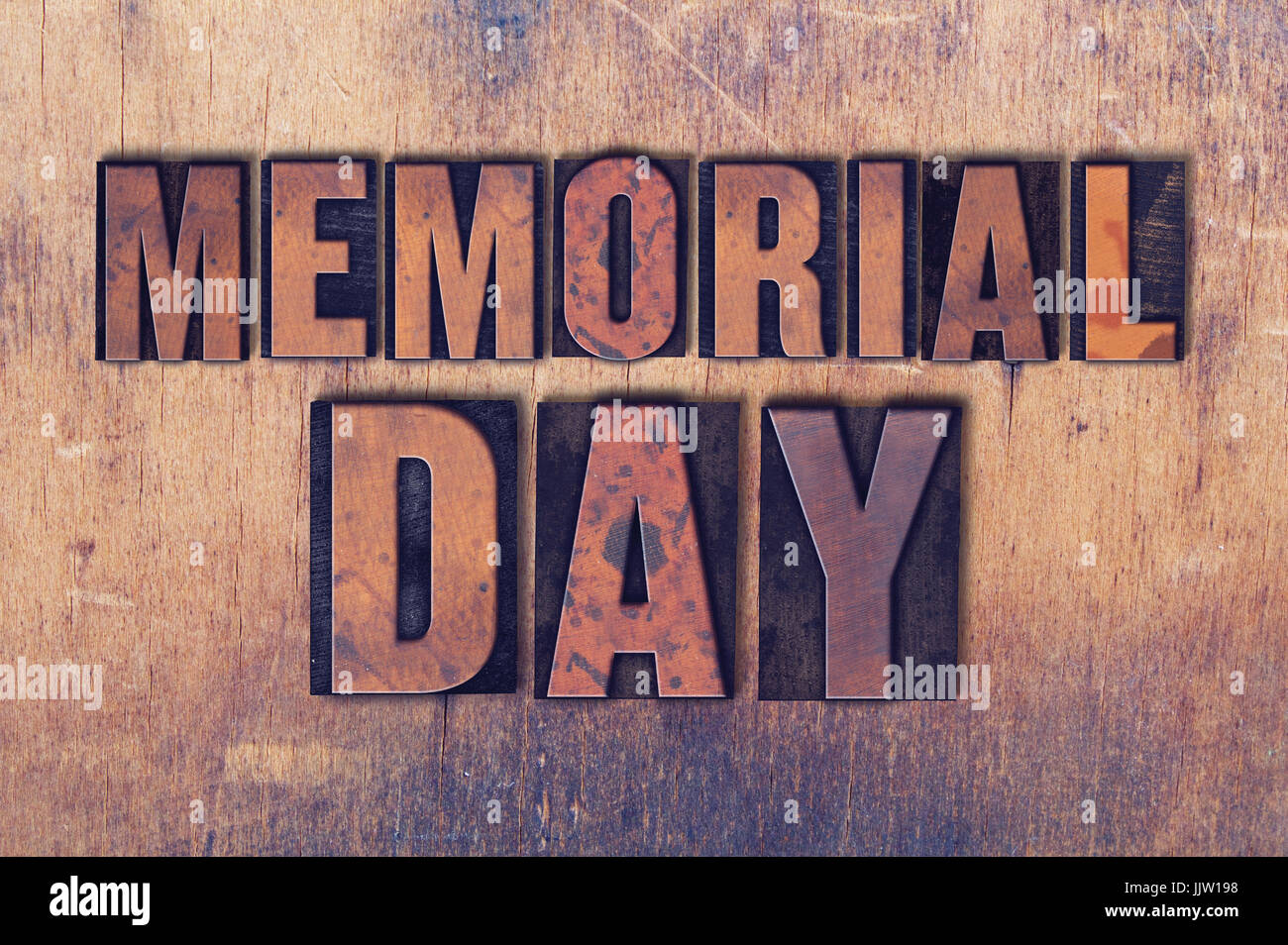 The Holiday Memorial Day Concept And Theme Written In Vintage Wooden
