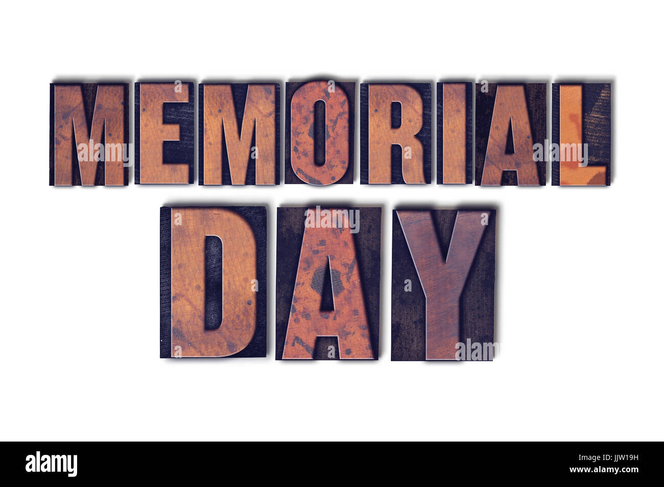 The Holiday Memorial Day Concept And Theme Written In Vintage Wooden
